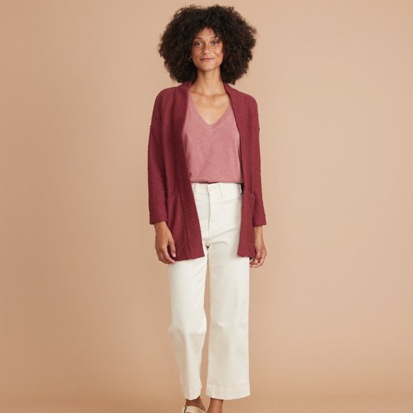 Marine Layer | Sweaters | Marine Layer Birdseye Open Front Knit ...
